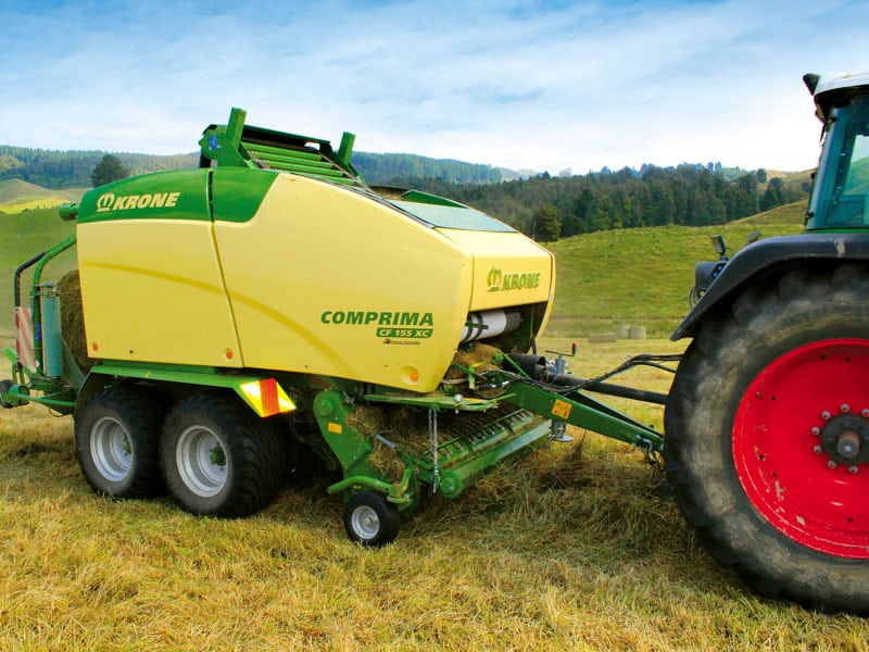 Krone Comprima CF 155 XC Baler Wrapper review rewind